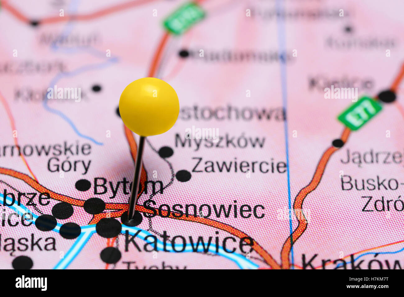 Sosnowiec map hi-res stock photography and images - Alamy