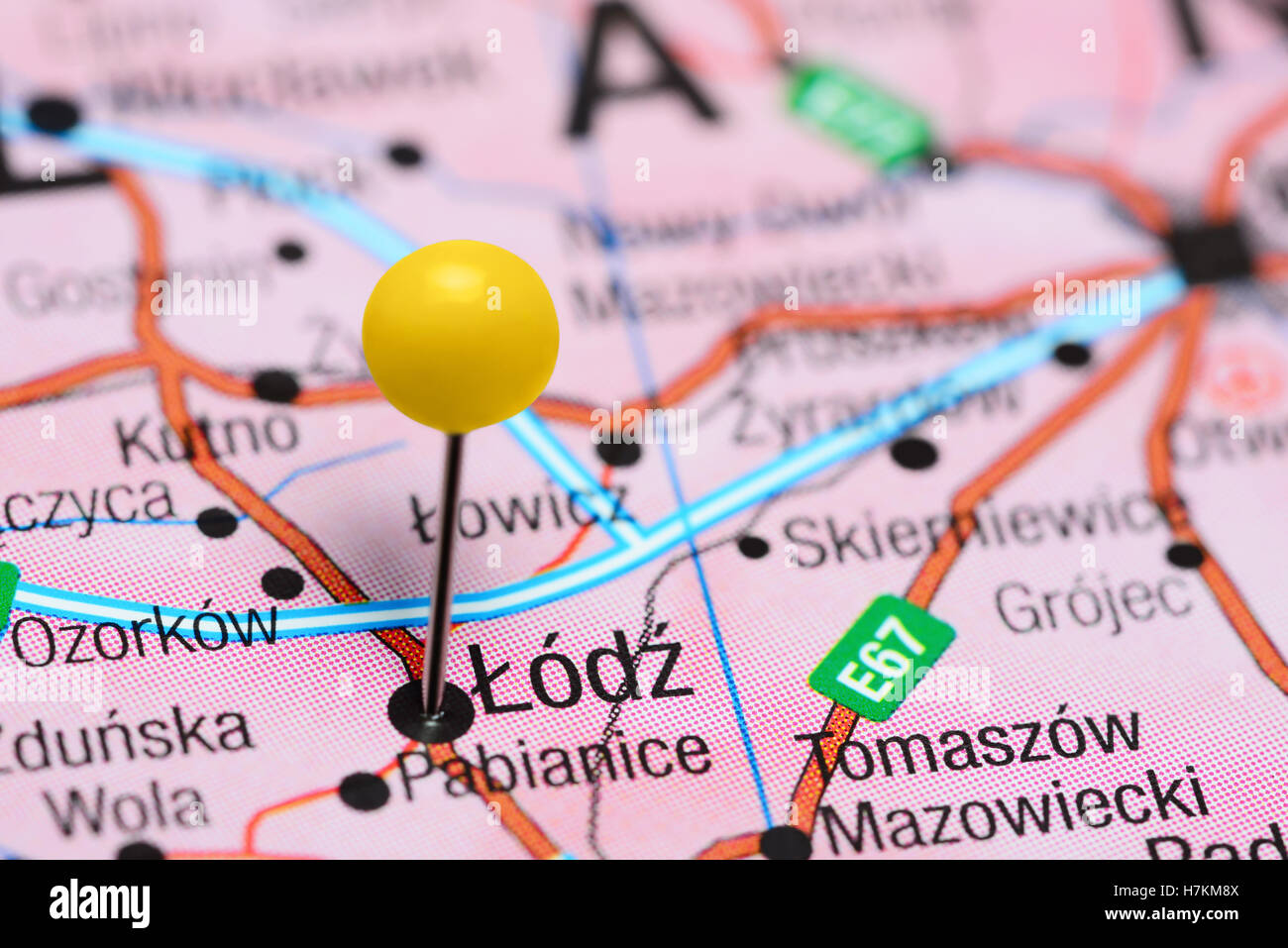 Lodz map hi-res stock photography and images - Alamy