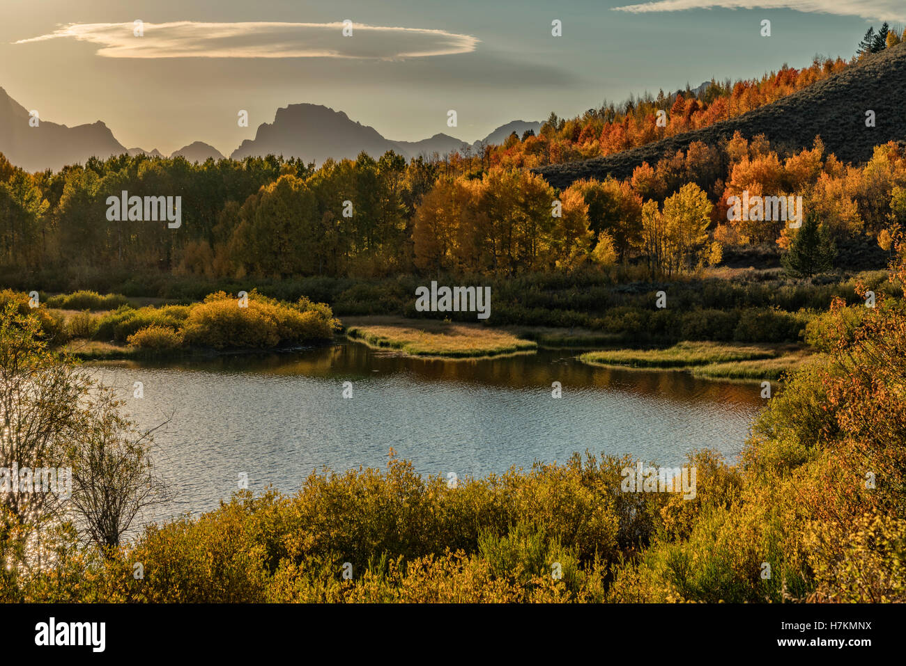 Oxbow Bend in fall Stock Photo - Alamy