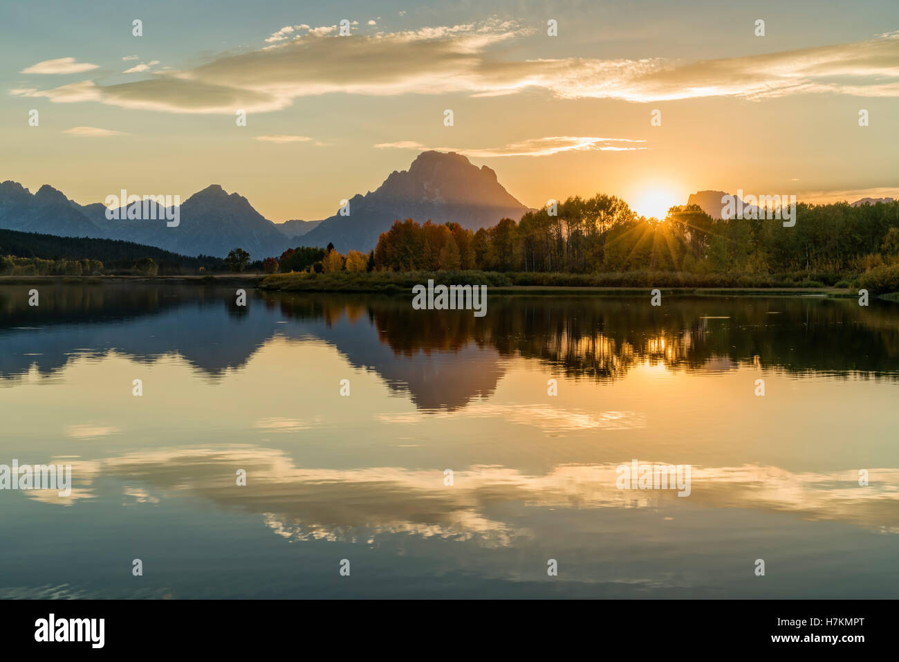 Mount Moran Sunset Stock Photo - Alamy