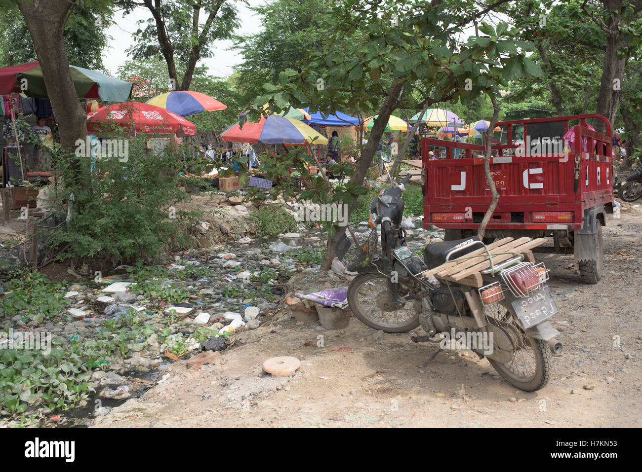Absolutely disgusting river in a Mandalay city, Burma Stock Photo - Alamy