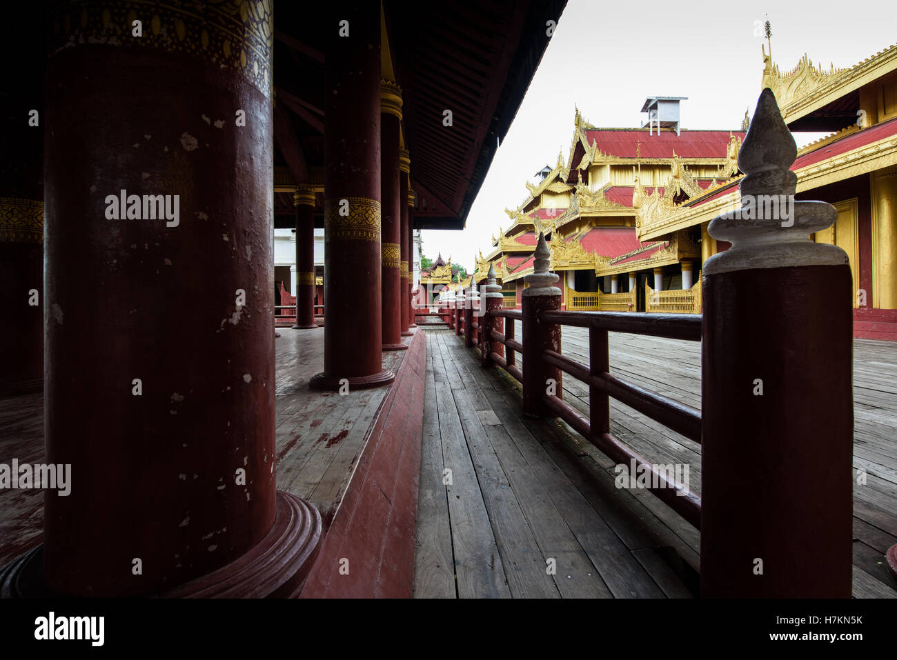 Royal palace in the city of Mandalay in Burma Stock Photo - Alamy