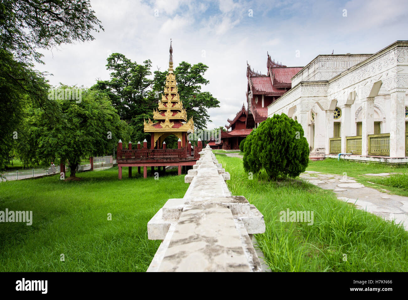 Royal palace in the city of Mandalay in Burma Stock Photo - Alamy