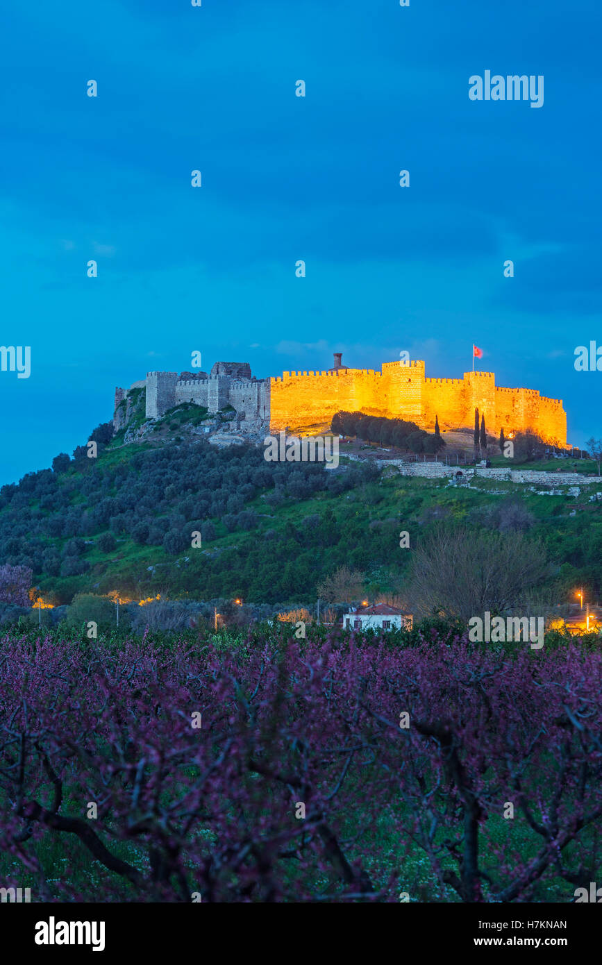 Turkey, Aegean, Selcuk, Selcuk Byzantine castle stands on the hill of ...