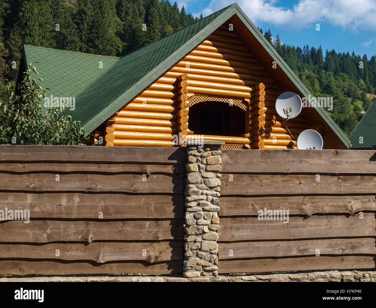 Well-maintained house with a balcony Stock Photo - Alamy