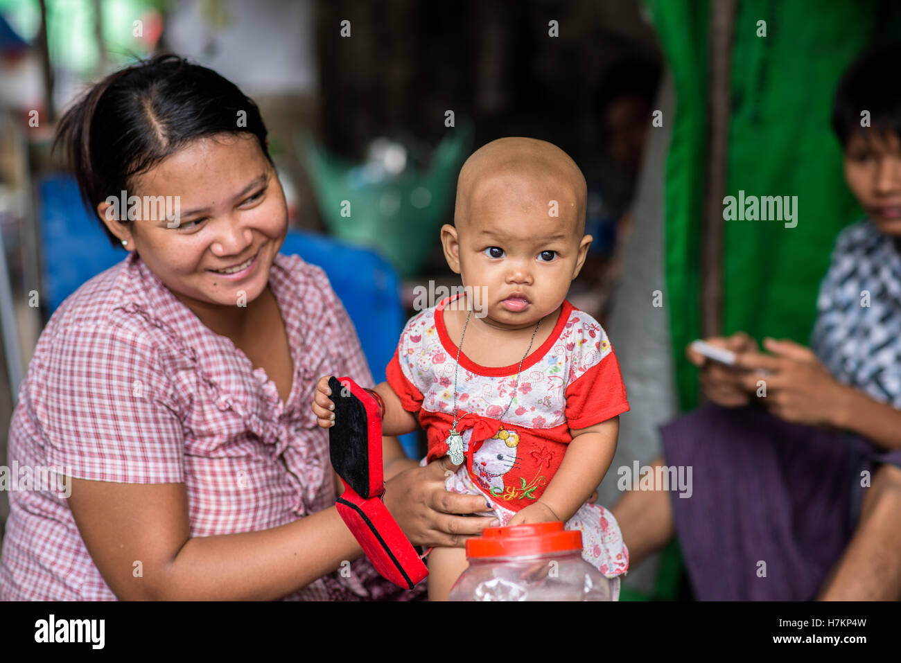 People in the streets of Mandalay, Burma (Myanmar Stock Photo - Alamy