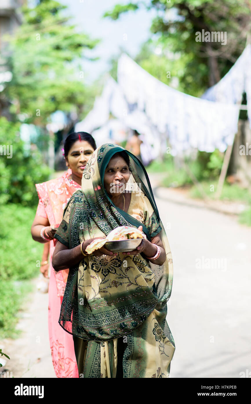 Indian women in Indian quarter in Mandalay city in Burma Stock Photo ...