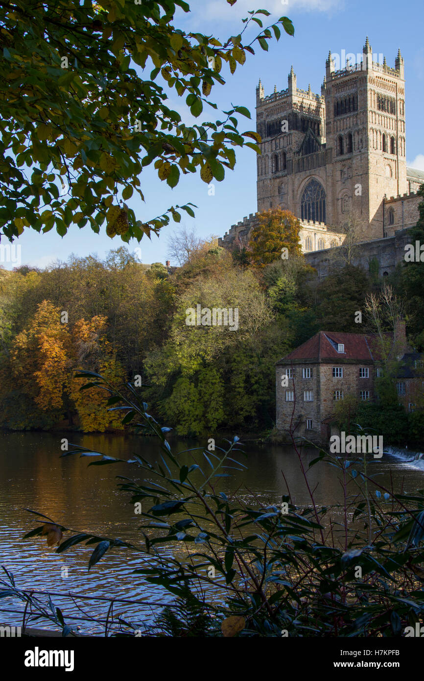 Durham Cathedral and the River Wear in autumn Stock Photo - Alamy