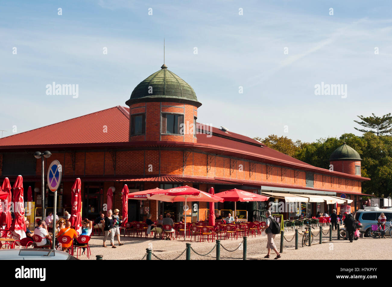 Market buildings Olhao, Algarve, Portugal Stock Photo - Alamy