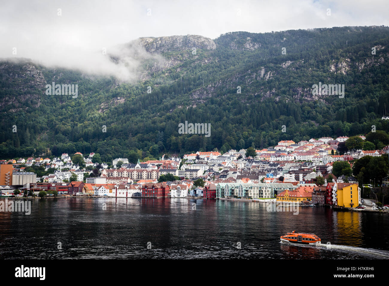A view of Bergen, Norway from the water Stock Photo - Alamy