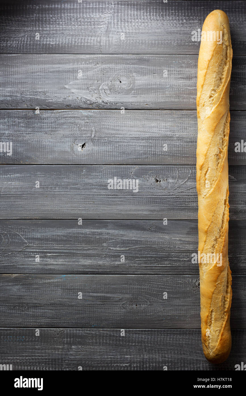 bread and bakery products on wood background Stock Photo - Alamy