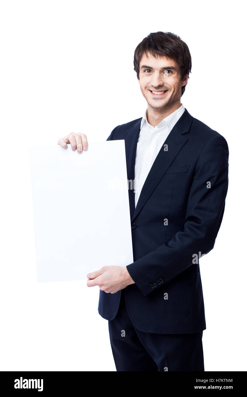 Handsome businessman showing blank copy hi-res stock photography and ...