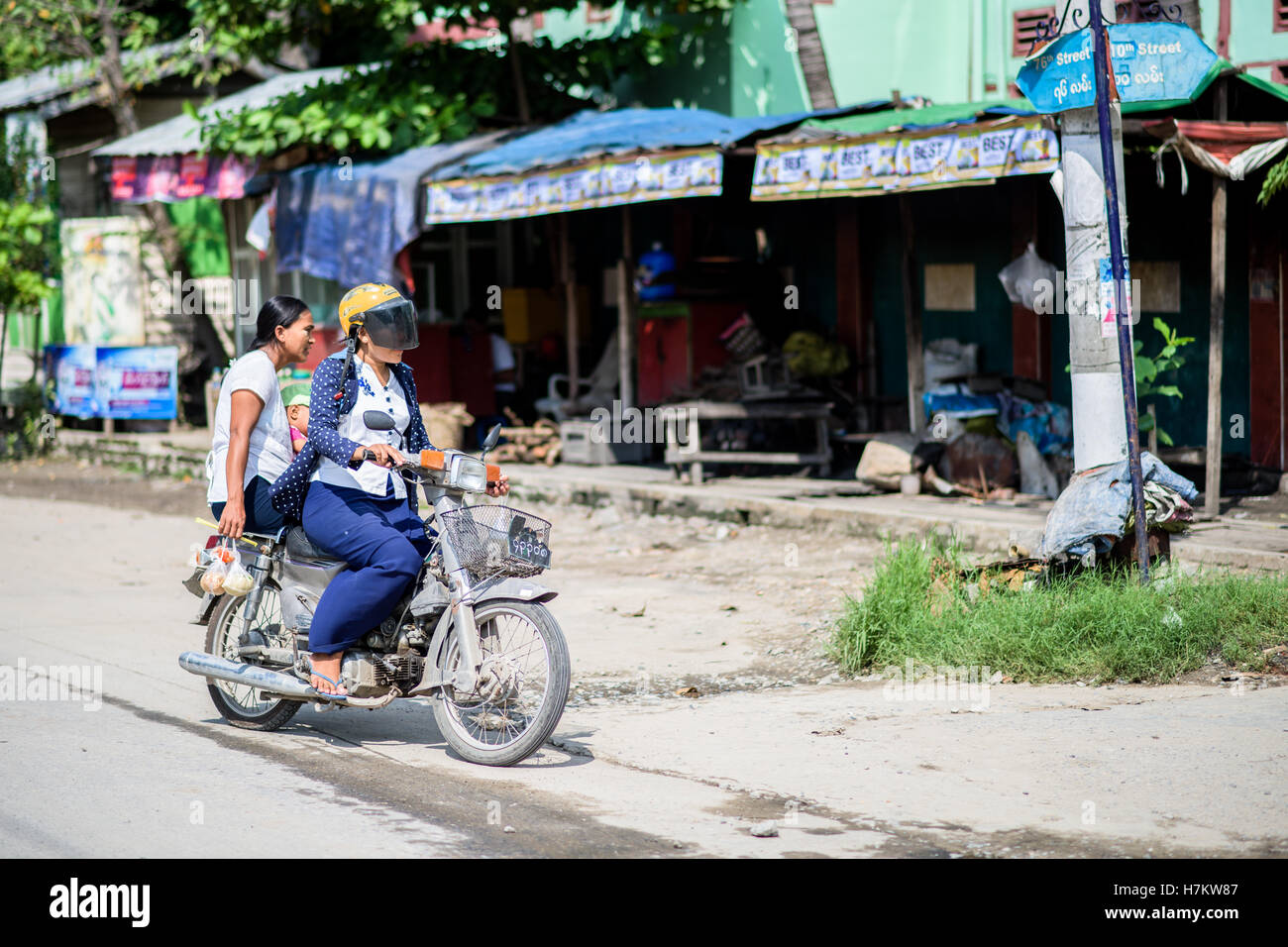Two young myanmar women in hi-res stock photography and images - Alamy