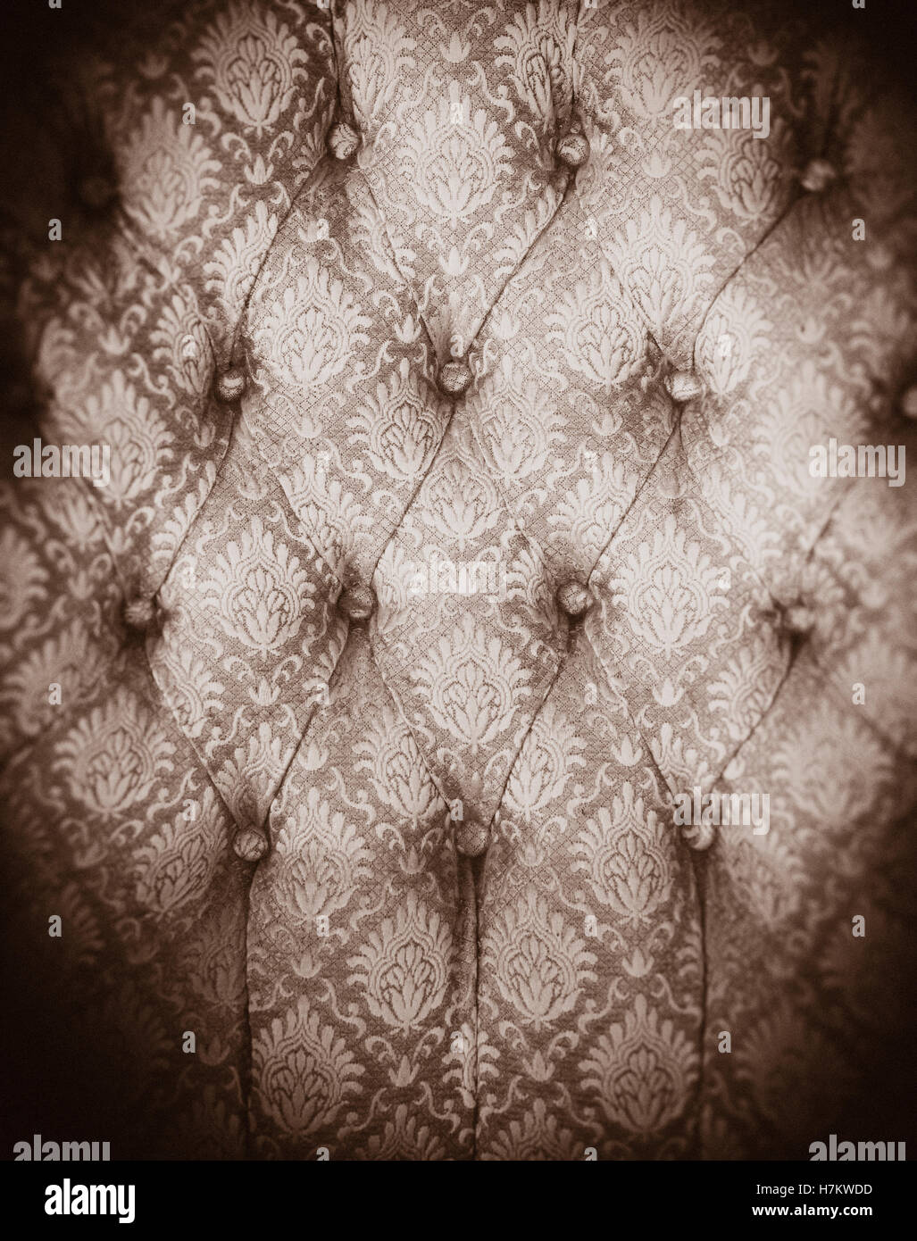 Vintage chair fabric in close up. Background pattern of textile. Old ...