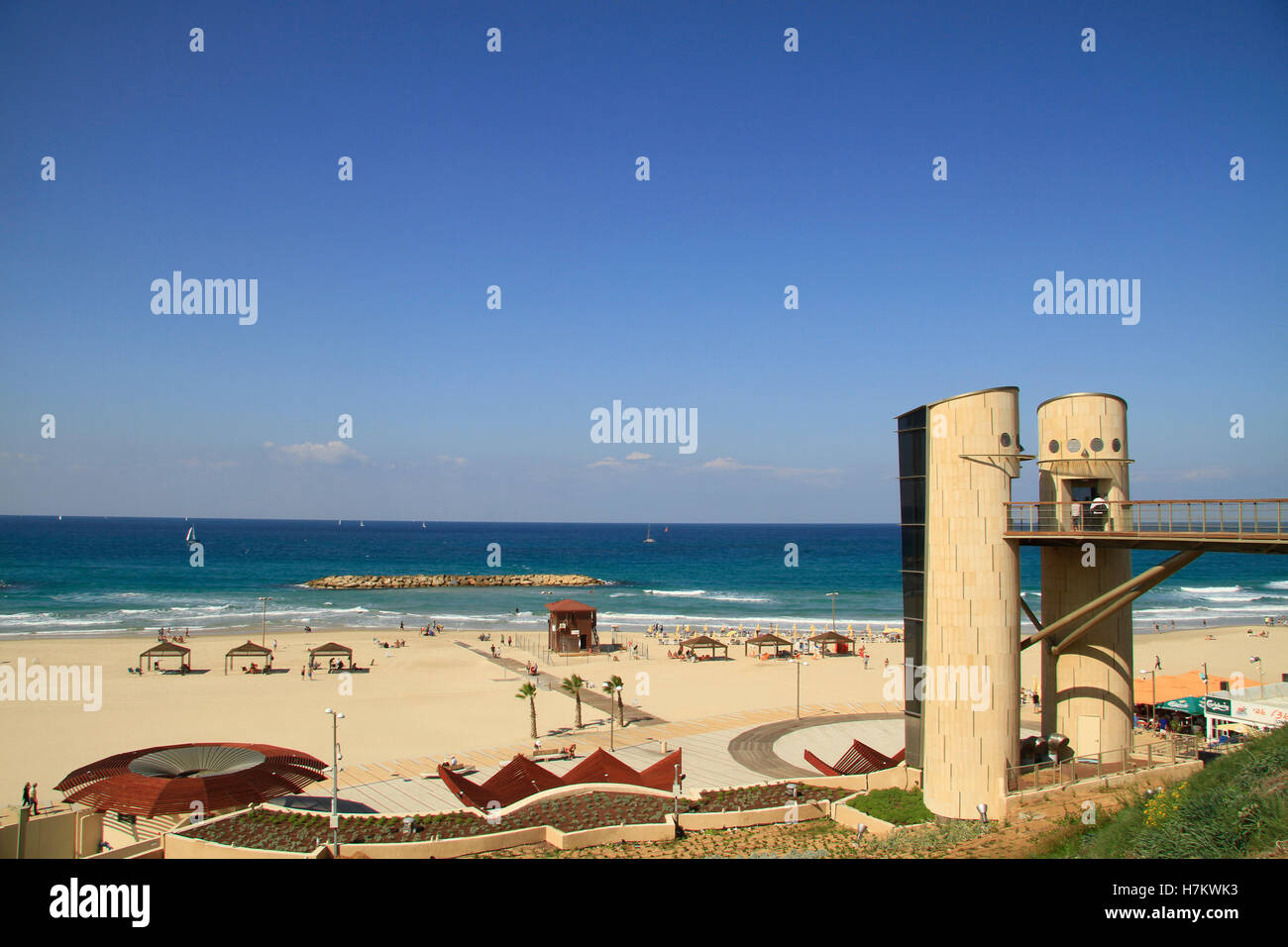 Israel, Sharon region, the Beach Promenade in Herzliya Stock Photo - Alamy