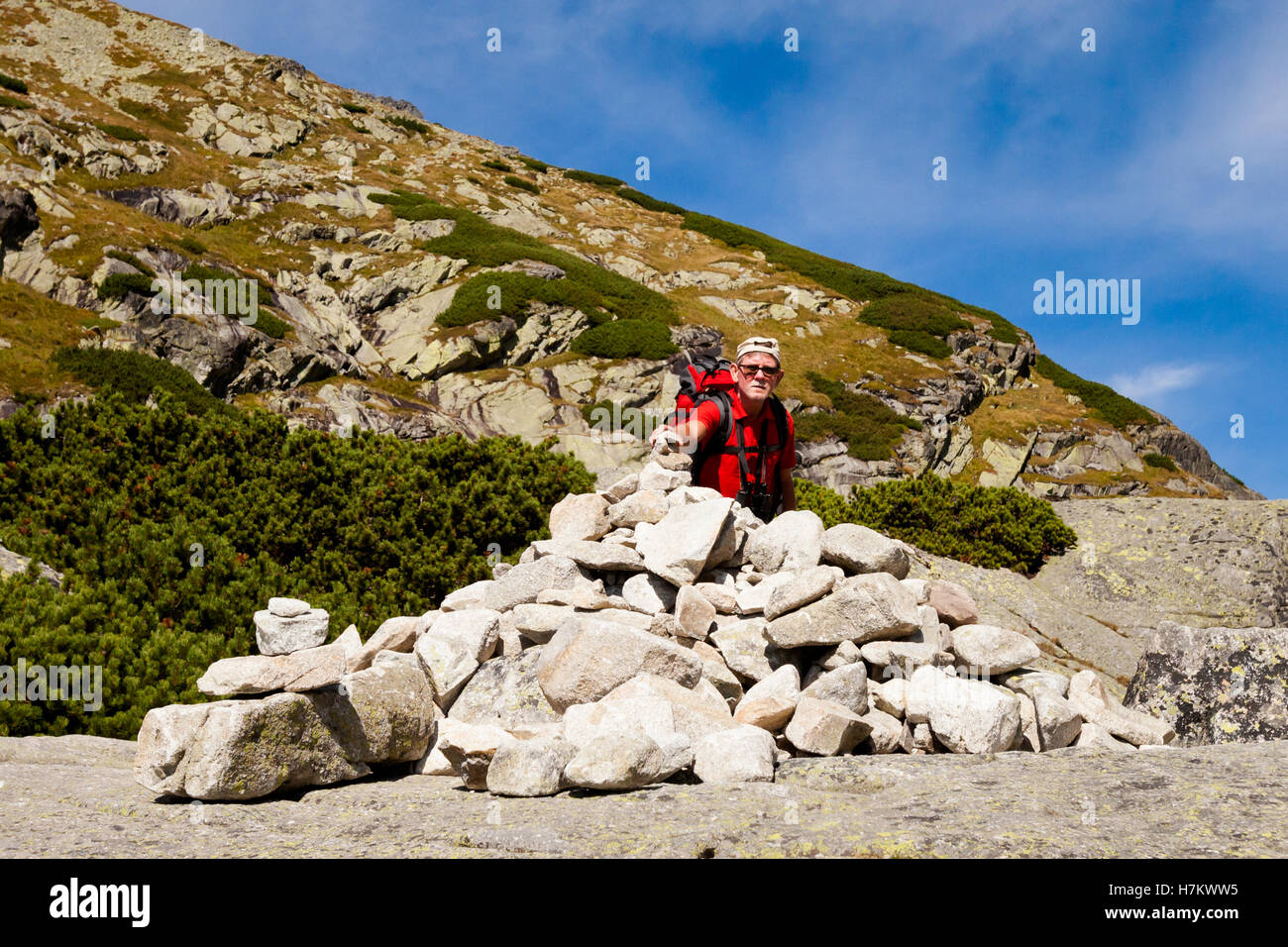 Tourist trekking in Beautiful Mlynicka dolina on the way to Bystre ...