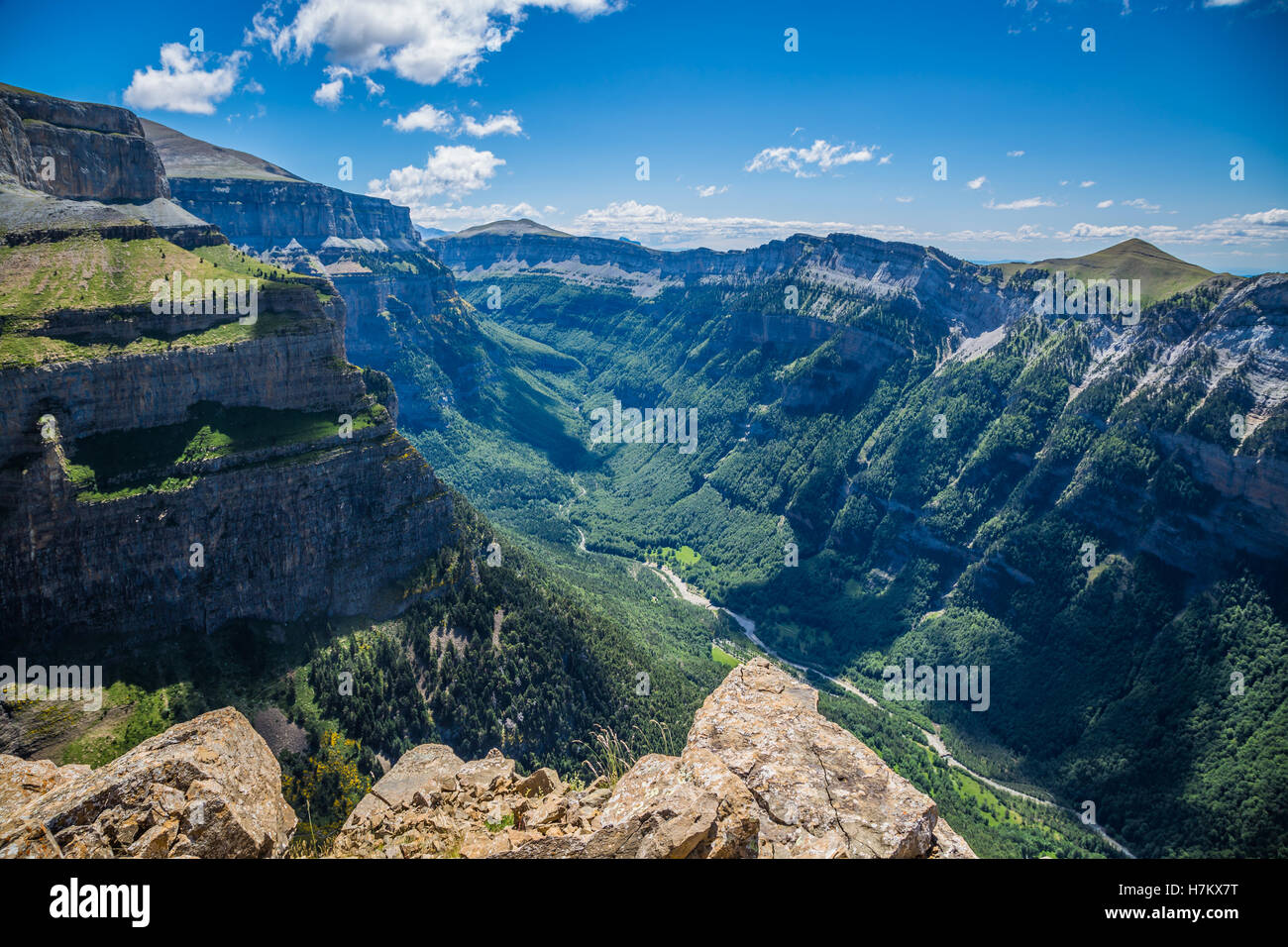 Canyon in Ordesa National Park, Pyrenees, Huesca, Aragon, Spain Stock ...