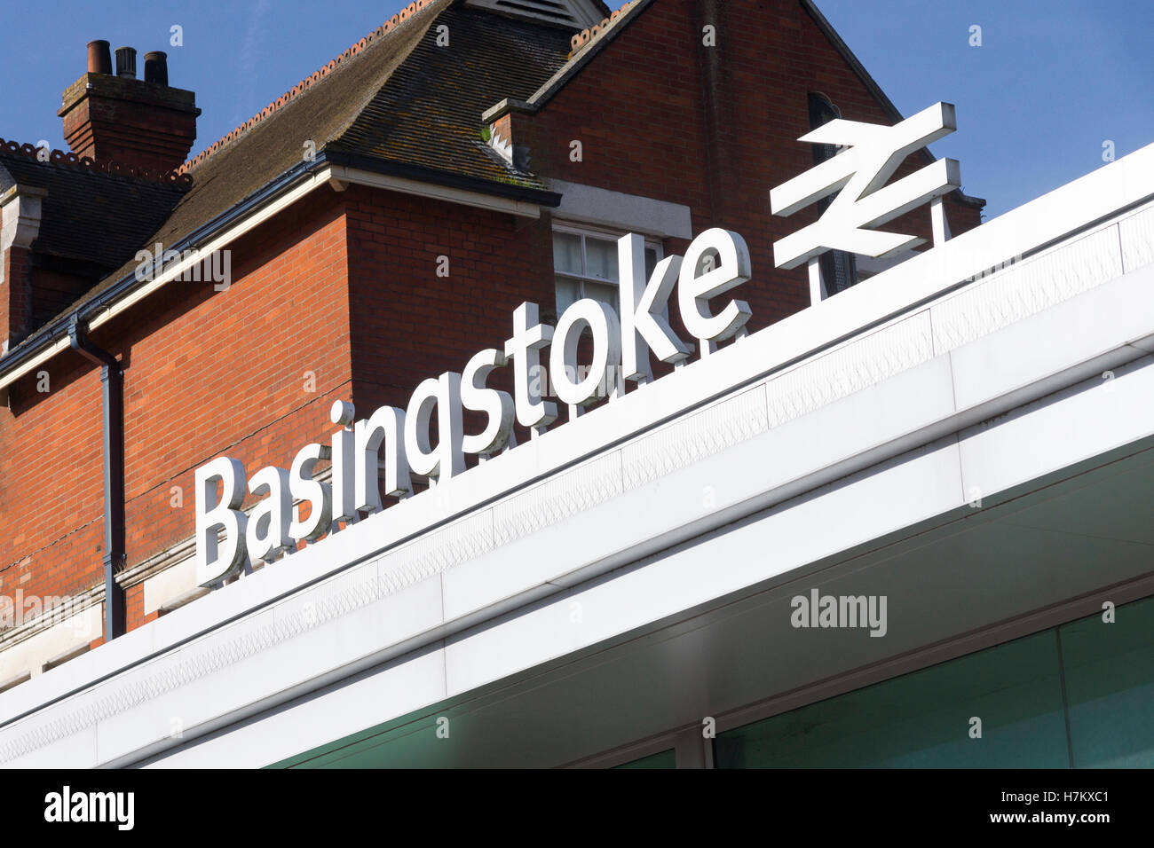 Basingstoke railway station logo and lettering spelling Basingstoke ...