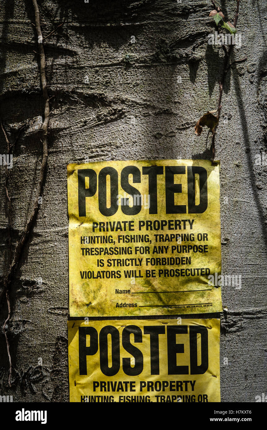 Warning signs, posters Stock Photo - Alamy