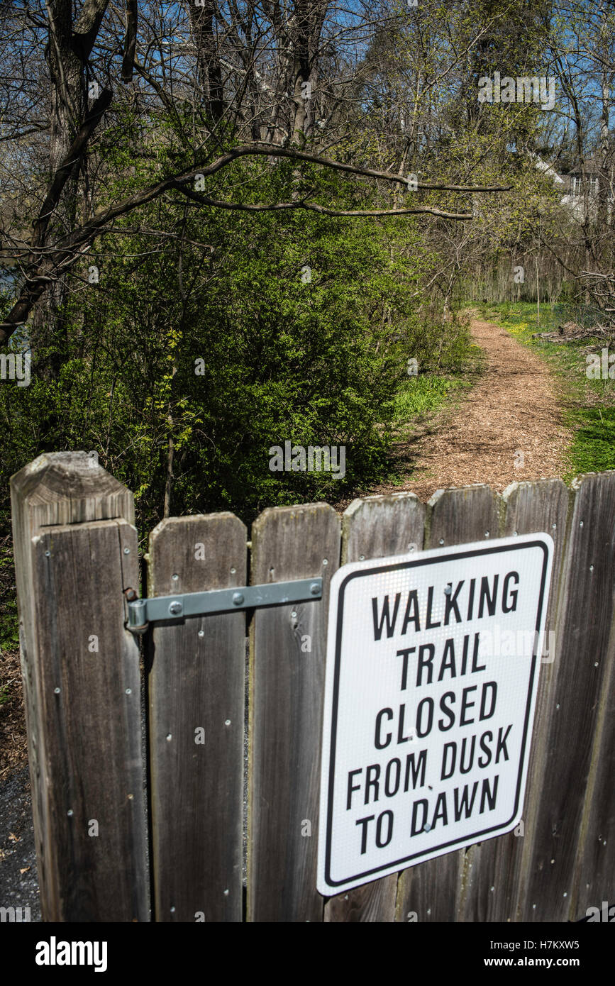 Signs building fence gate nature sign trail walking warning active hi ...
