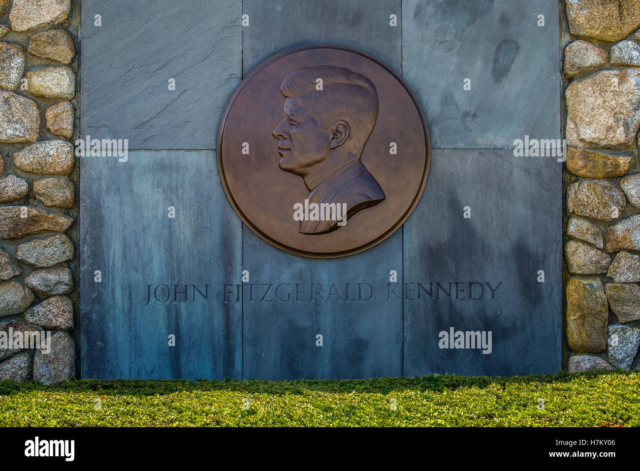 Memorial plaque JFK Cape Cod Stock Photo - Alamy