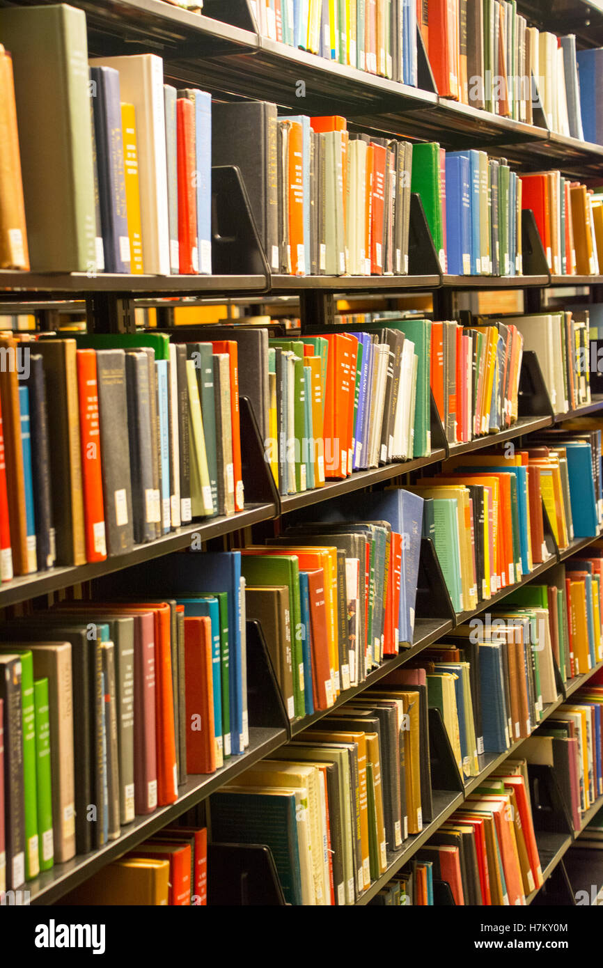 Books in Library Stock Photo - Alamy