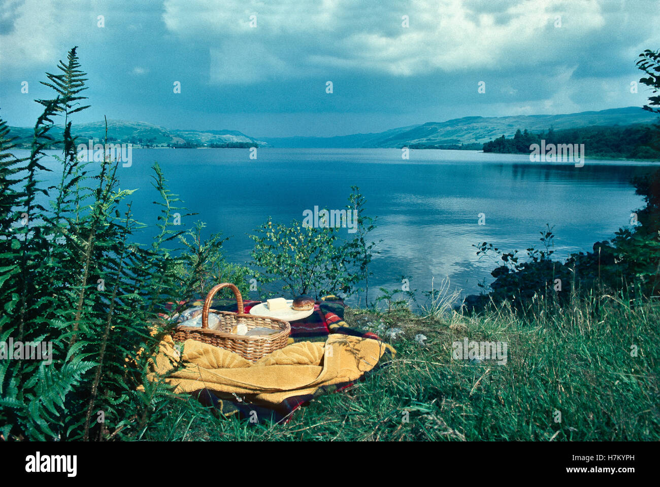 Picnic at Loch Long in Scotland Stock Photo - Alamy
