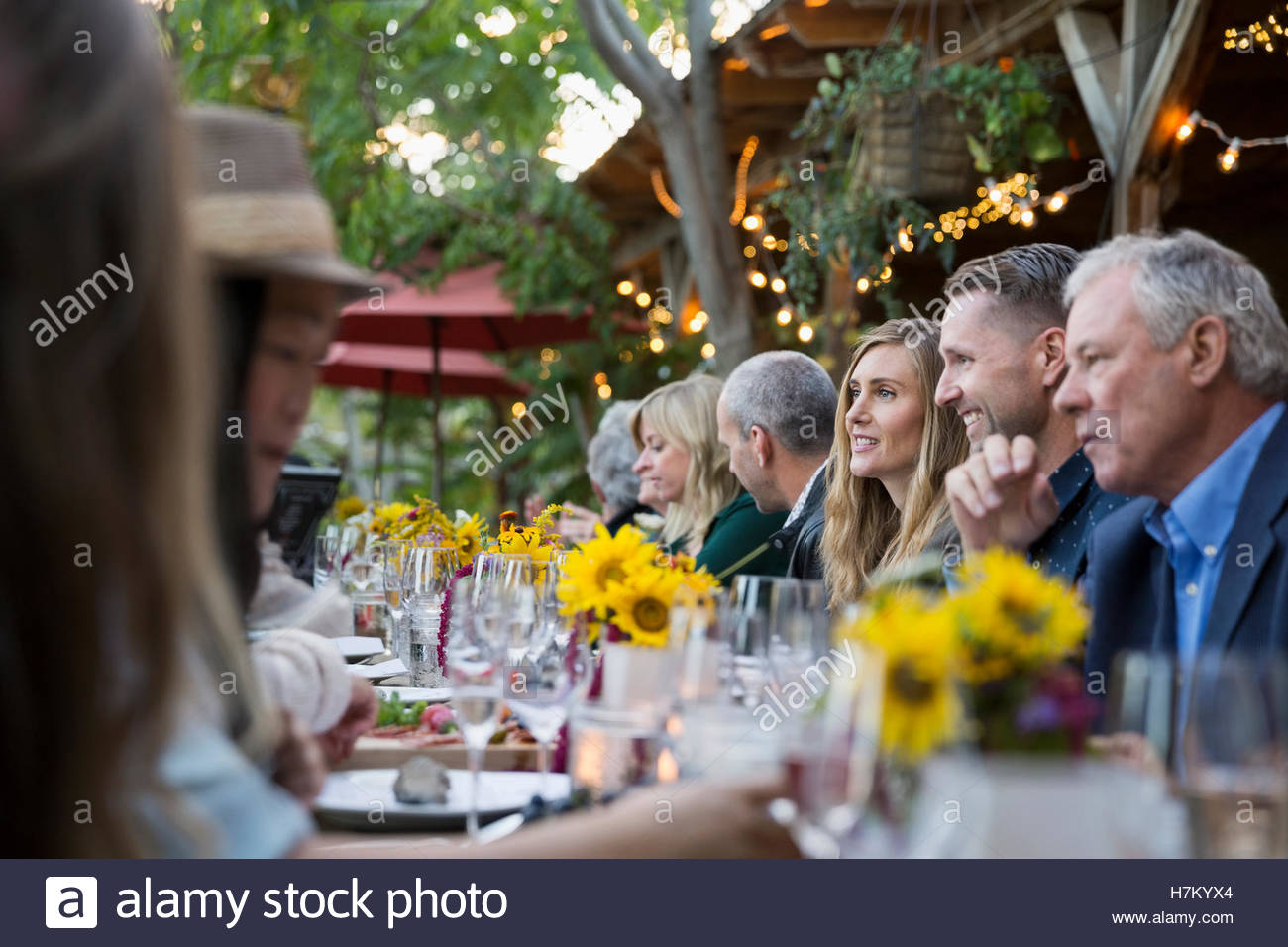 People talking at a dinner party hi-res stock photography and images ...