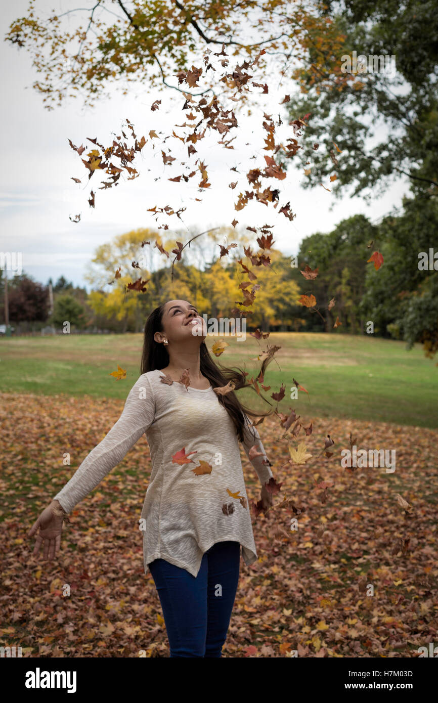 Throwing leaf hi-res stock photography and images - Alamy