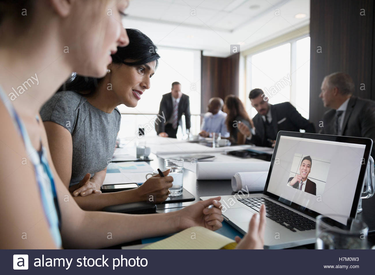 Adult laptop video meeting hi-res stock photography and images - Alamy