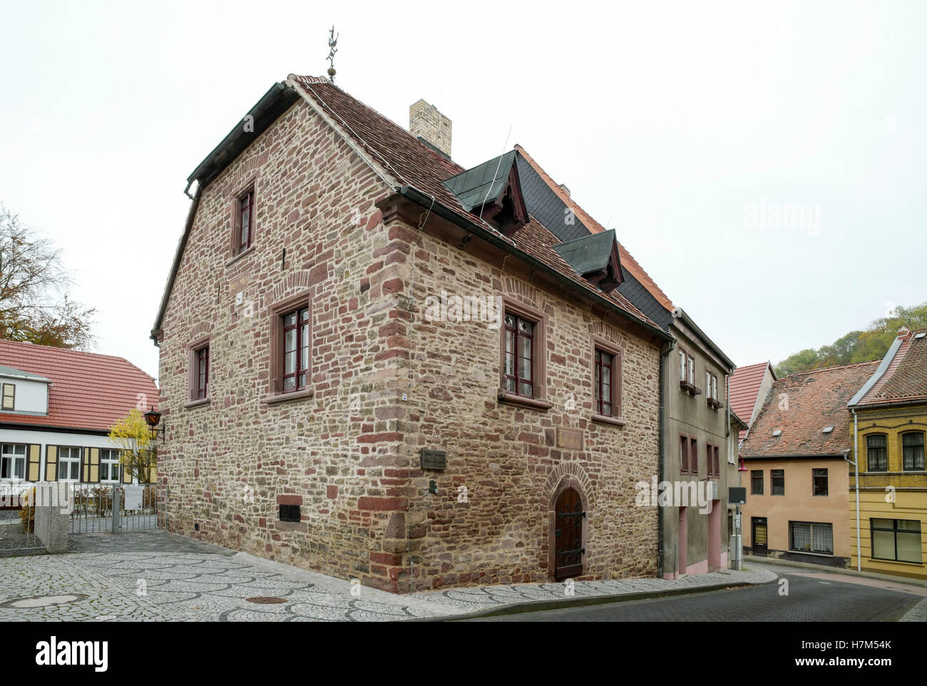 Mansfeld, Germany. 4th Nov, 2016. The childhood home (l) of later ...