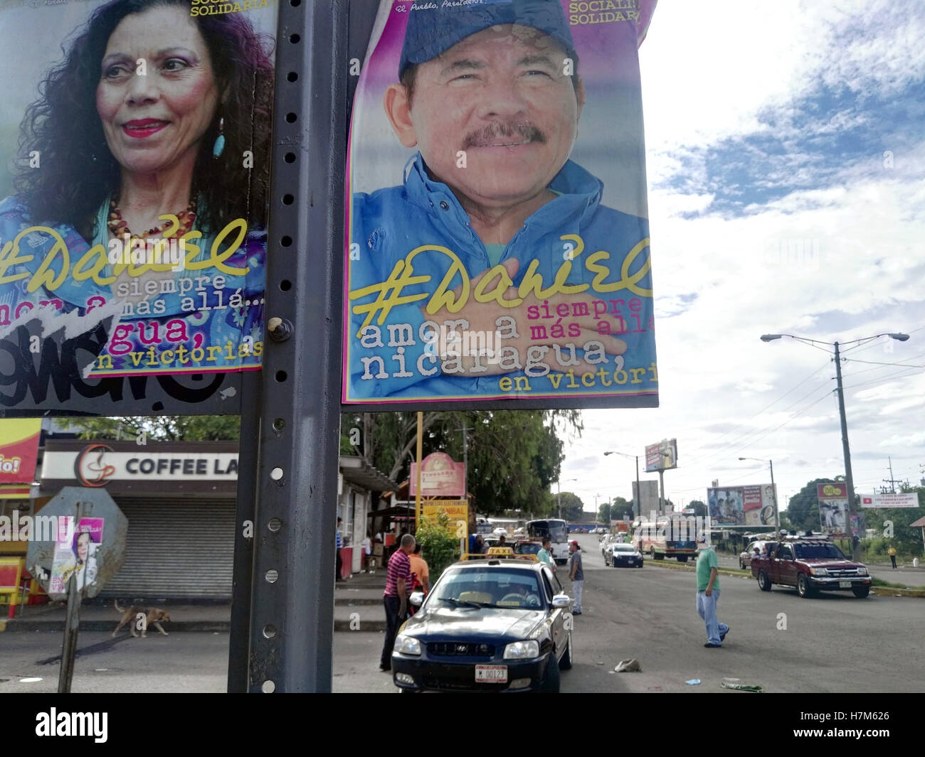 Managua, Nicaragua. 6th Nov, 2016. Billboards of presidential and vice ...