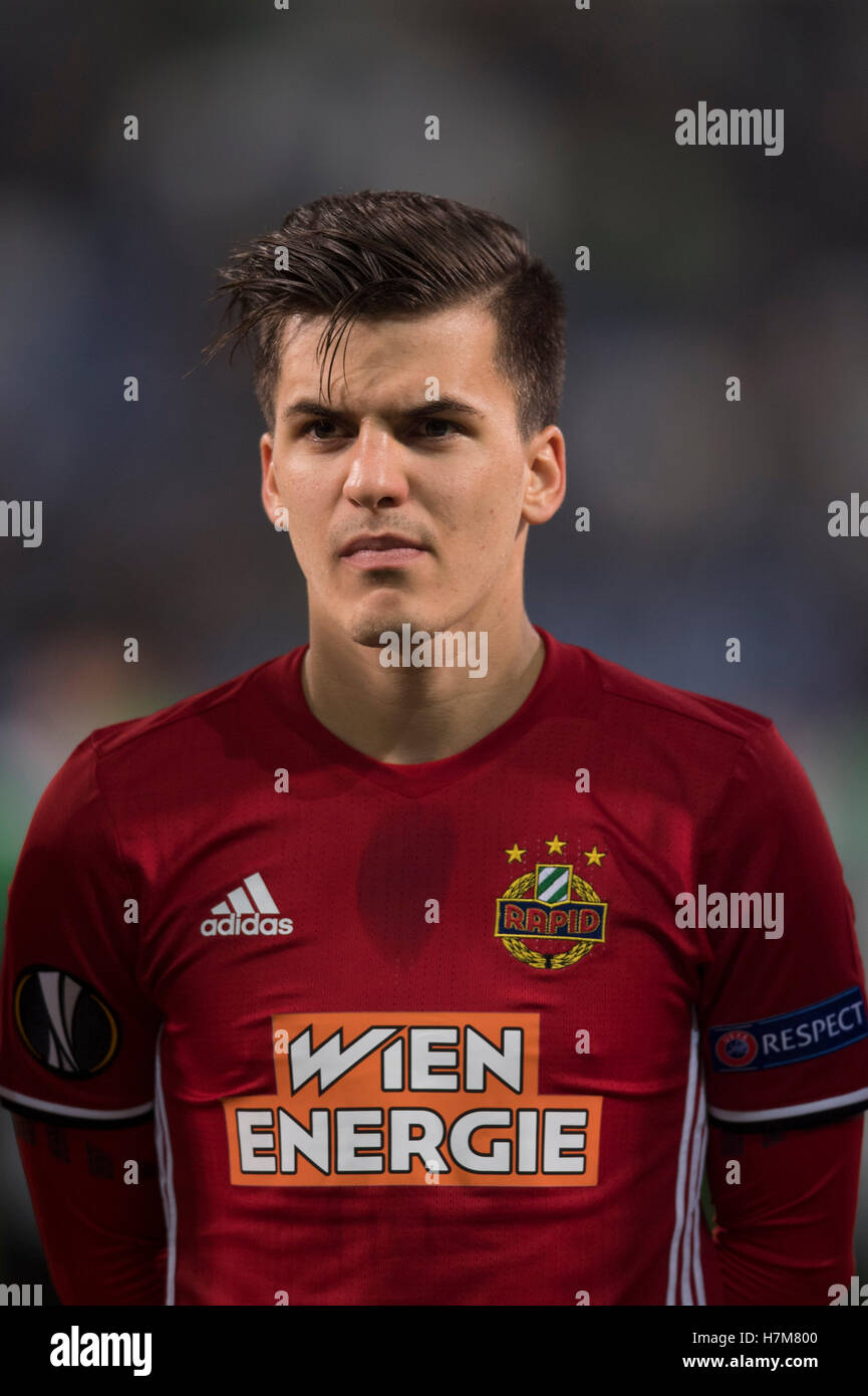 Reggio Emilia, Italy. 3rd Nov, 2016. Thomas Murg (Rapid) Football ...