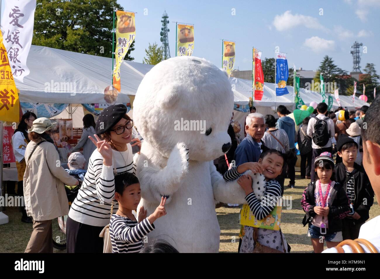 Japanese mascot characters at the Yuru-Kyara Grand Prix on November 6 ...