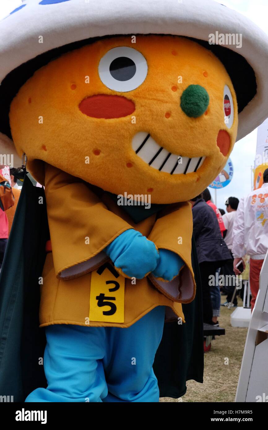 Japanese mascot characters at the Yuru-Kyara Grand Prix on November 6 ...