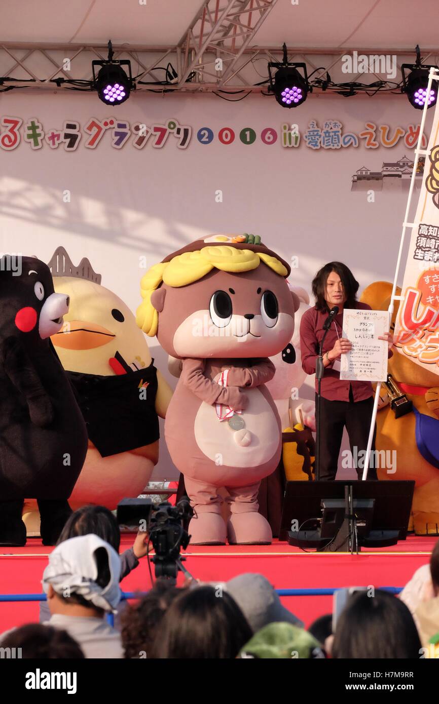 Shinjo Kun of Susaki in Kochi Prefecture wins the Yuru-Kyara Grand Prix ...