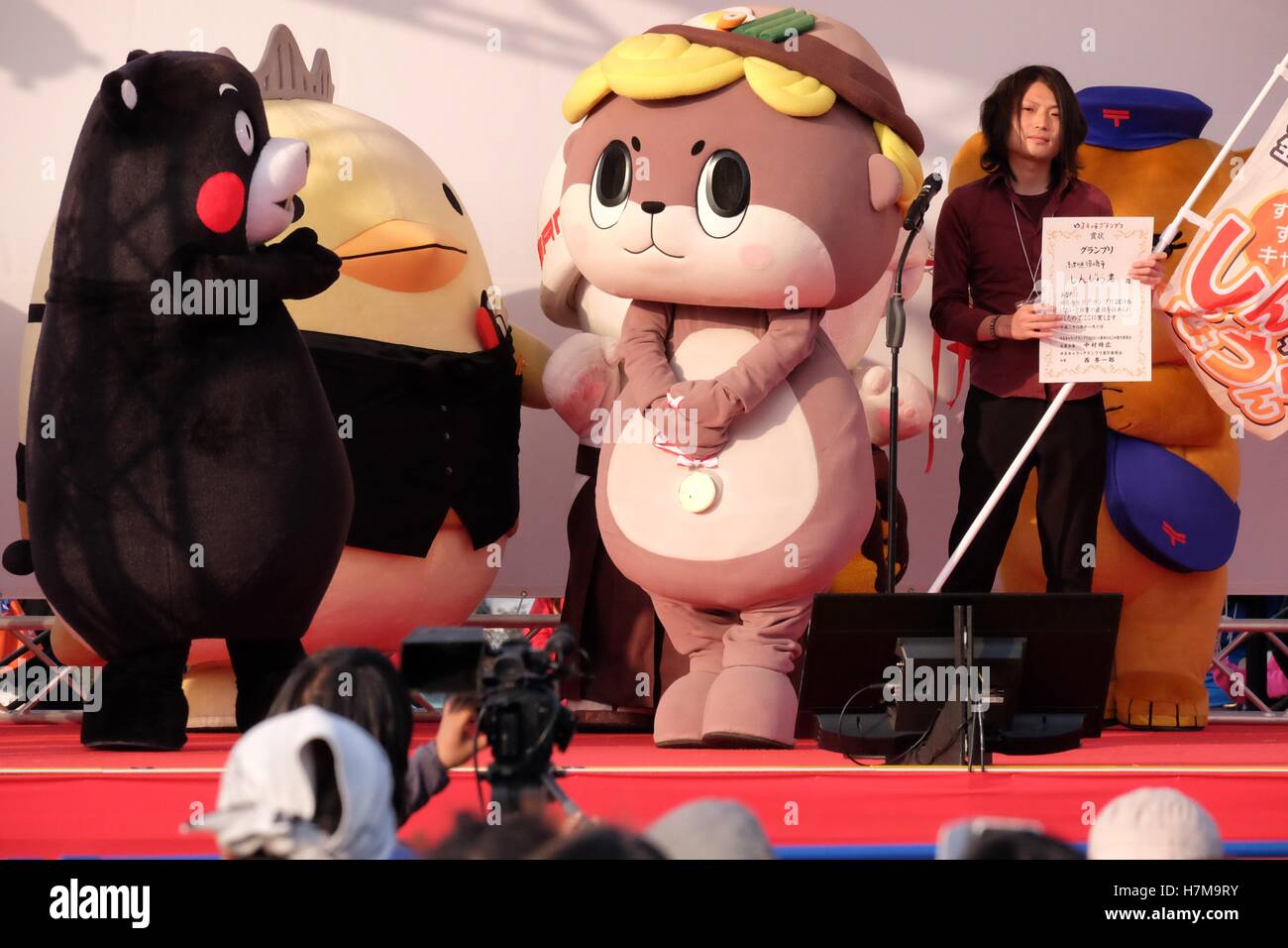 Shinjo Kun of Susaki in Kochi Prefecture wins the Yuru-Kyara Grand Prix ...