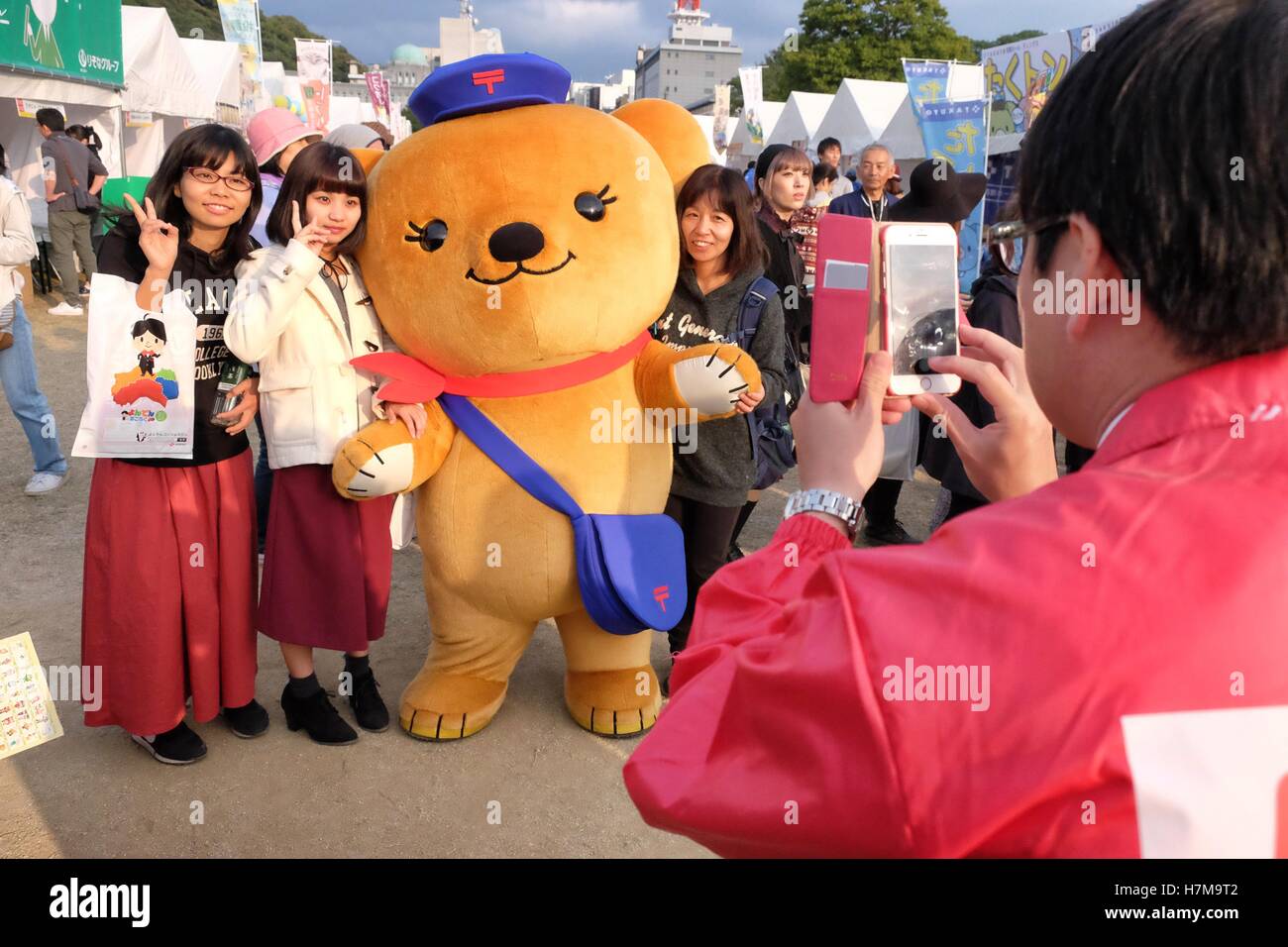 Japanese mascot characters at the Yuru-Kyara Grand Prix on November 6 ...