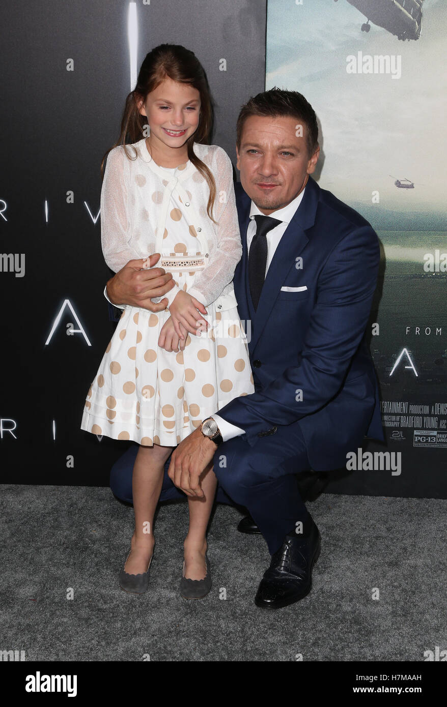 Westwood, CA. 06th Nov, 2016. Jeremy Renner, Abigail Pniowsky at ...