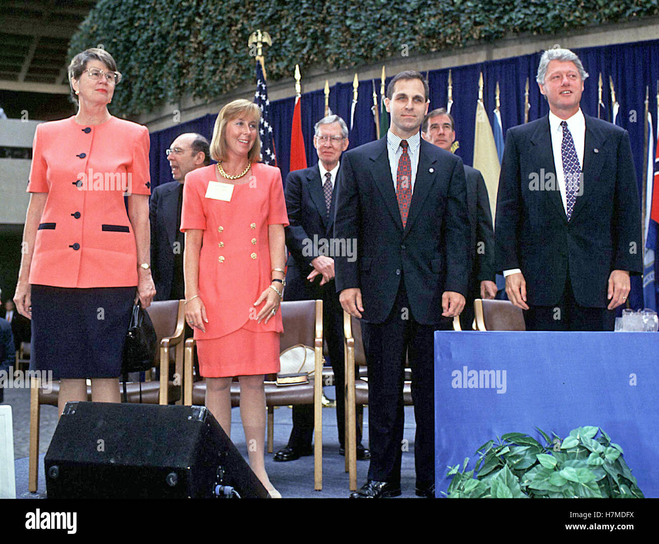 Louis J. Freeh is sworn-in as FBI Director at FBI Headquarters in ...