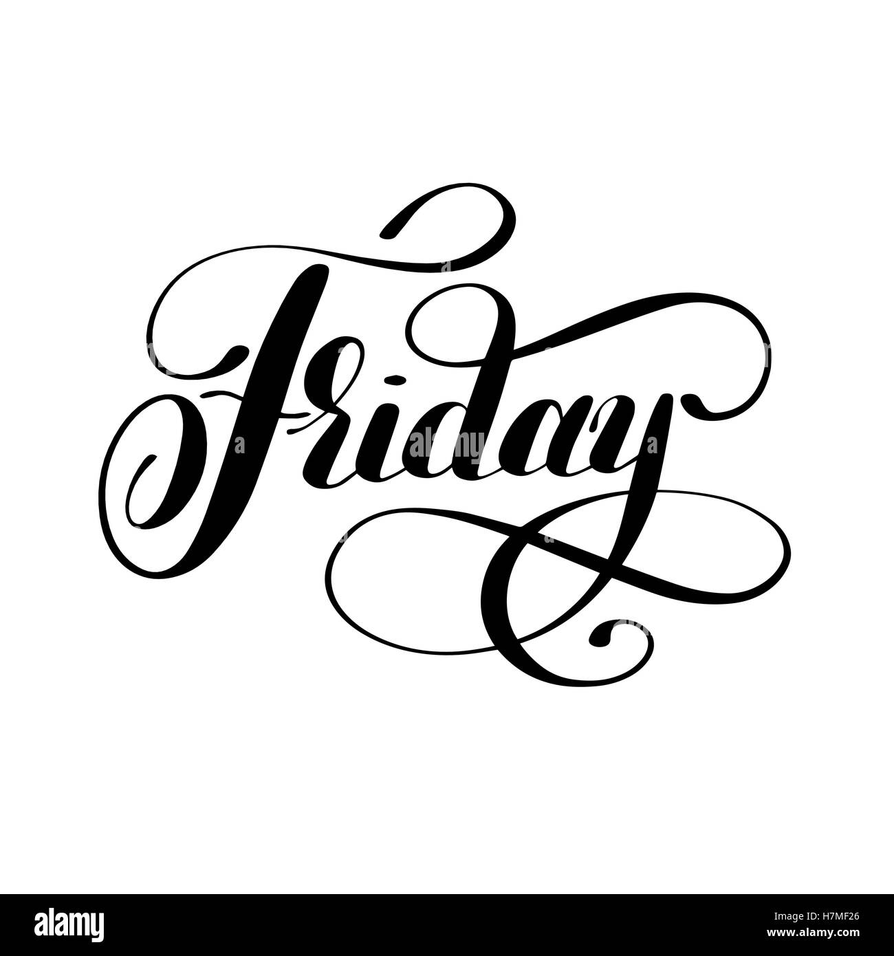 Friday name day week Stock Vector Images - Alamy