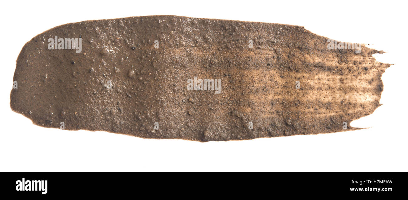 mud stroke isolated on white Stock Photo - Alamy