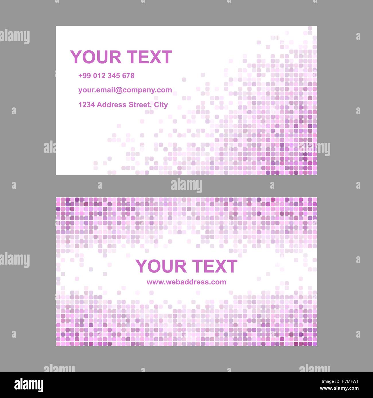 Pink business card template design Stock Vector Image & Art - Alamy