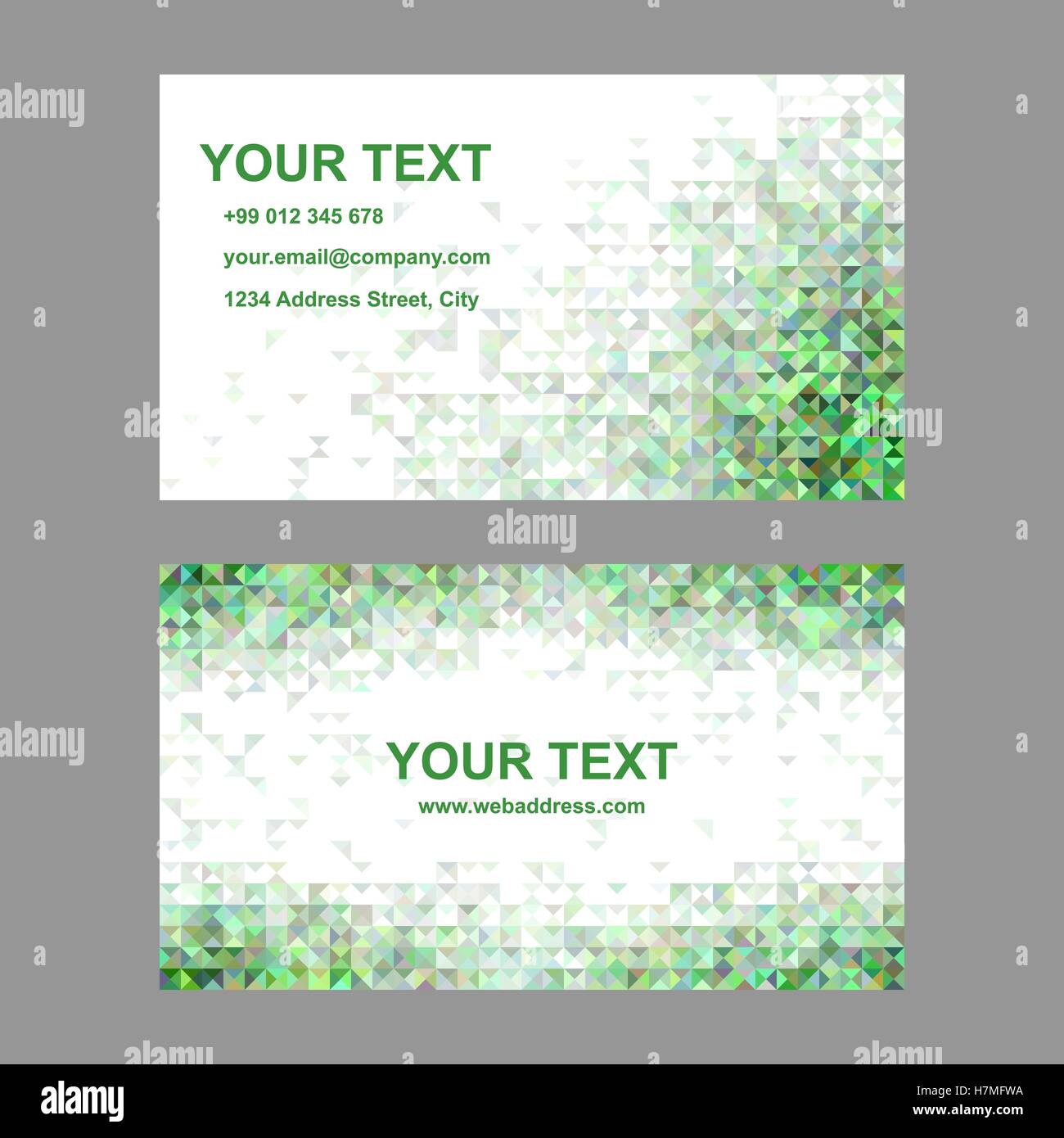 Triangle mosaic business card template hi-res stock photography and ...