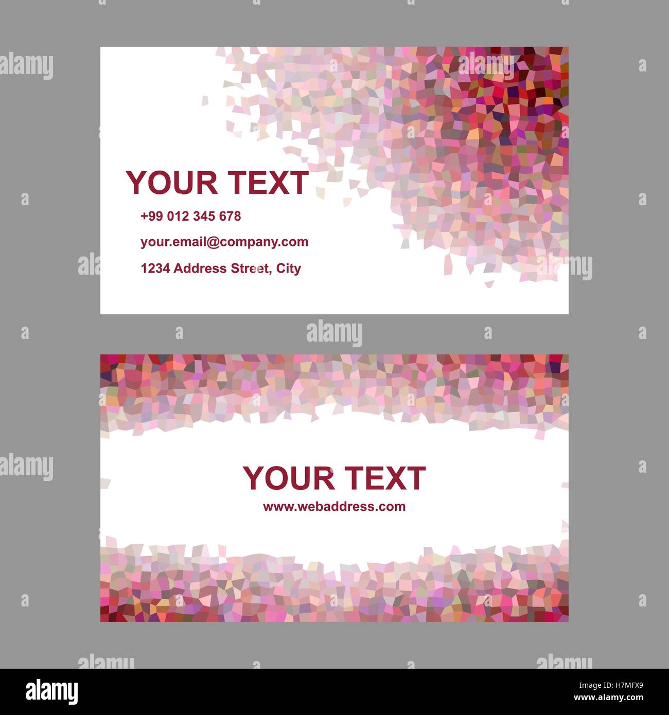 Multicolor tile mosaic business card template Stock Vector Image & Art ...