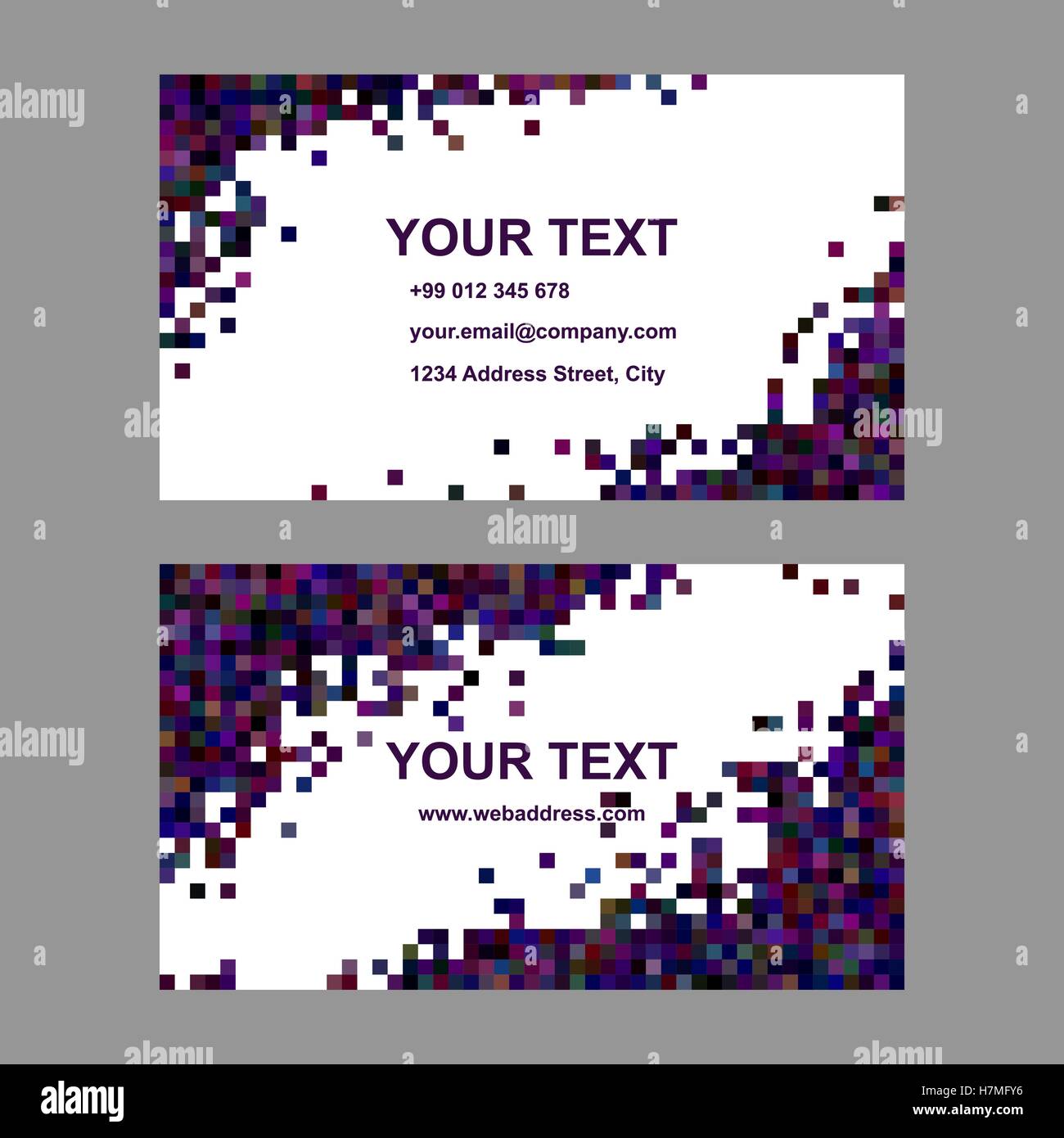 Dark abstract business card template design Stock Vector Image & Art ...