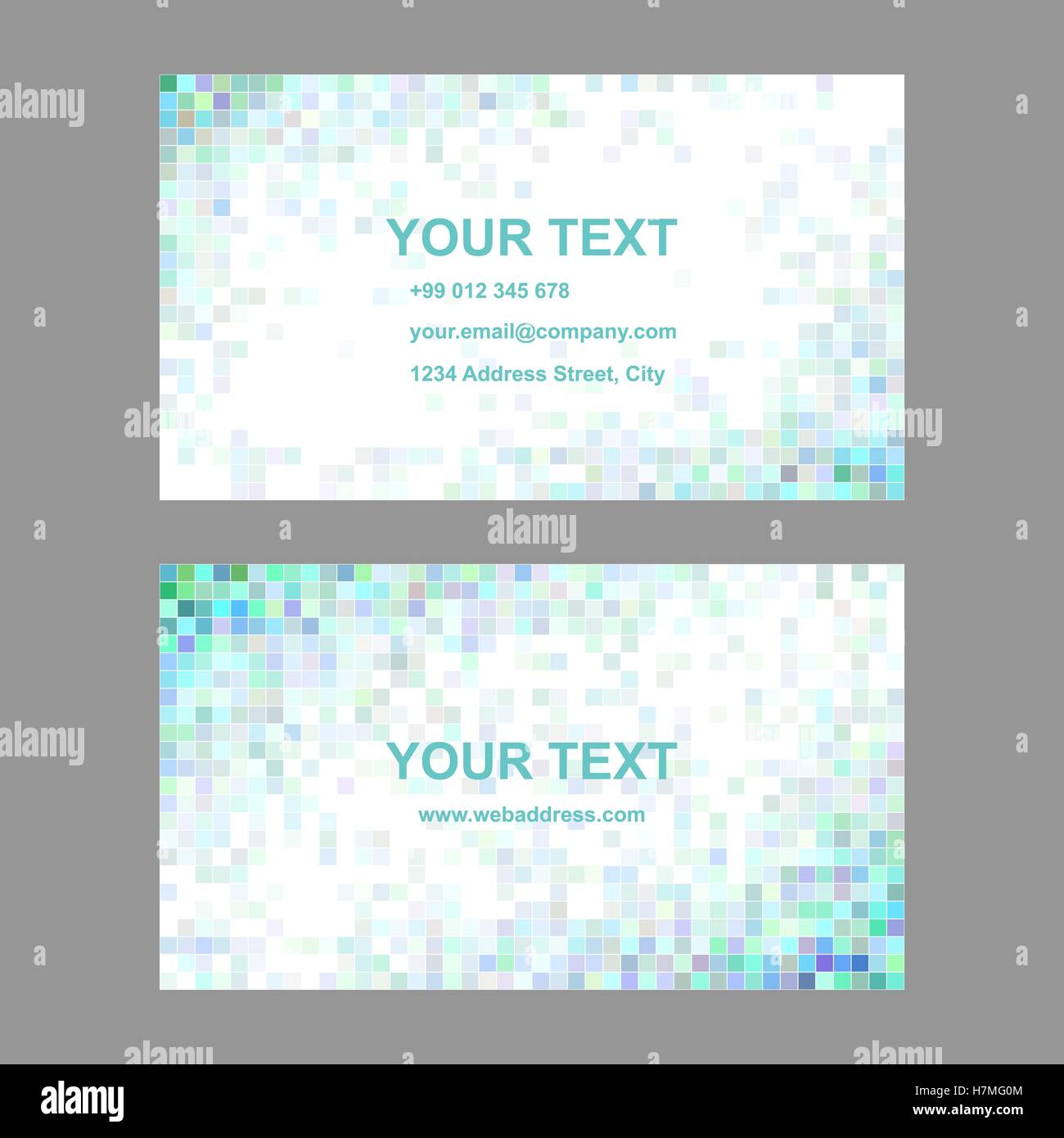 Square tile mosaic business card templates Stock Vector Image & Art - Alamy