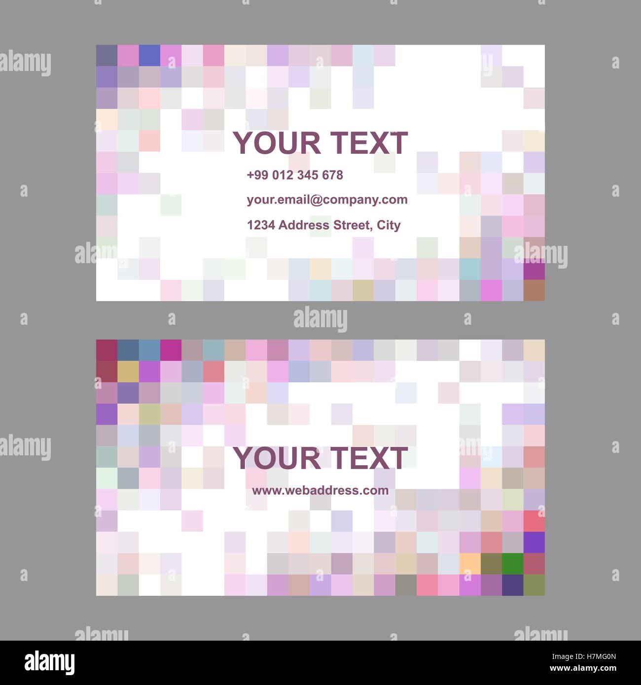 Multicolor square design business card template Stock Vector Image ...