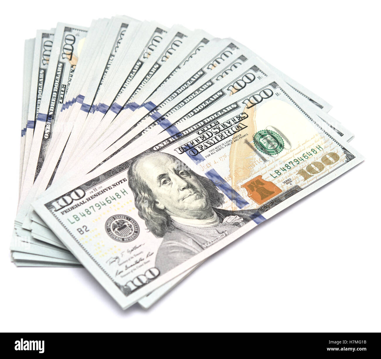 dollars isolated on white background Stock Photo - Alamy