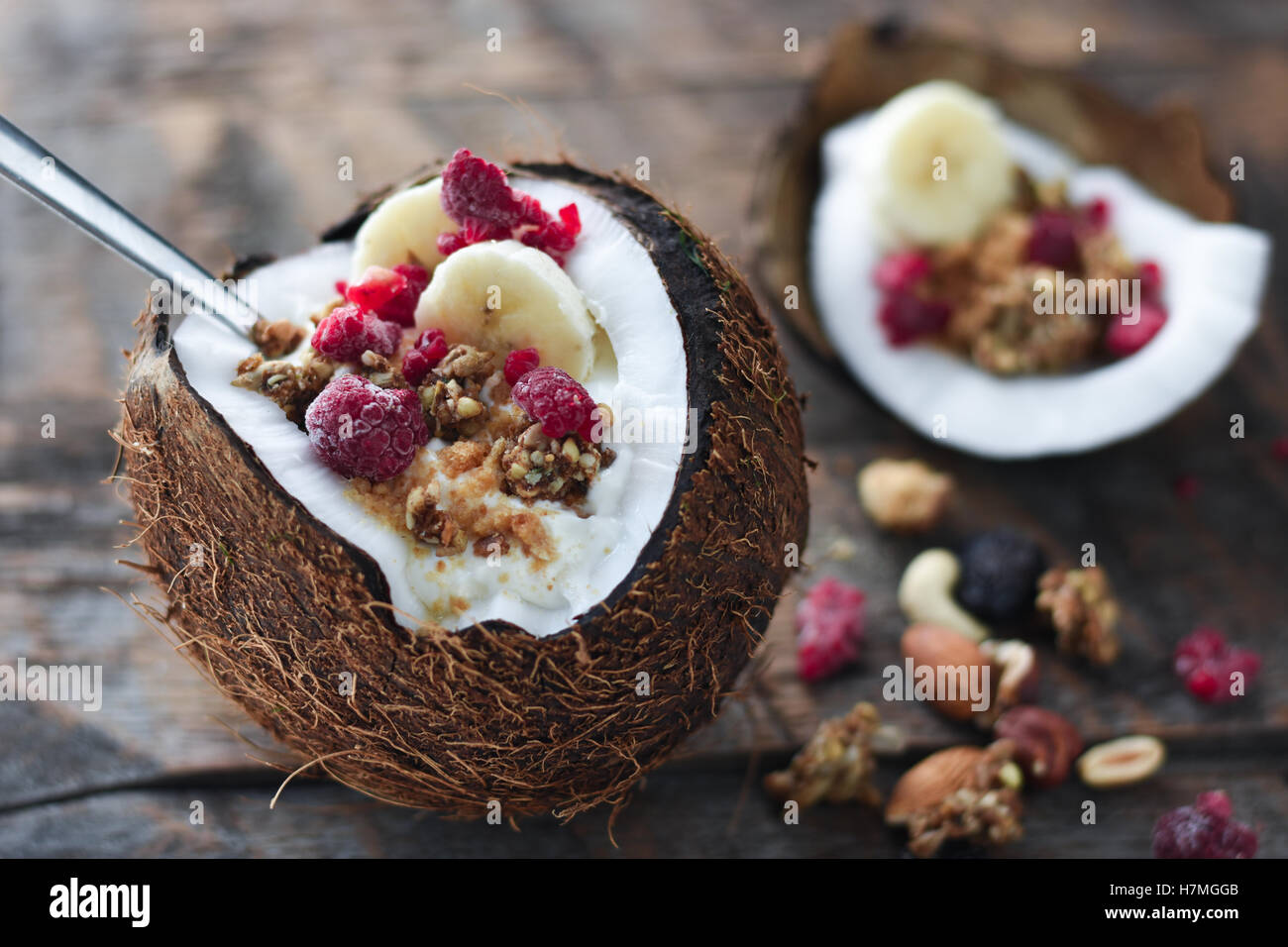 Coconut Healthy Breakfast Stock Photo - Alamy